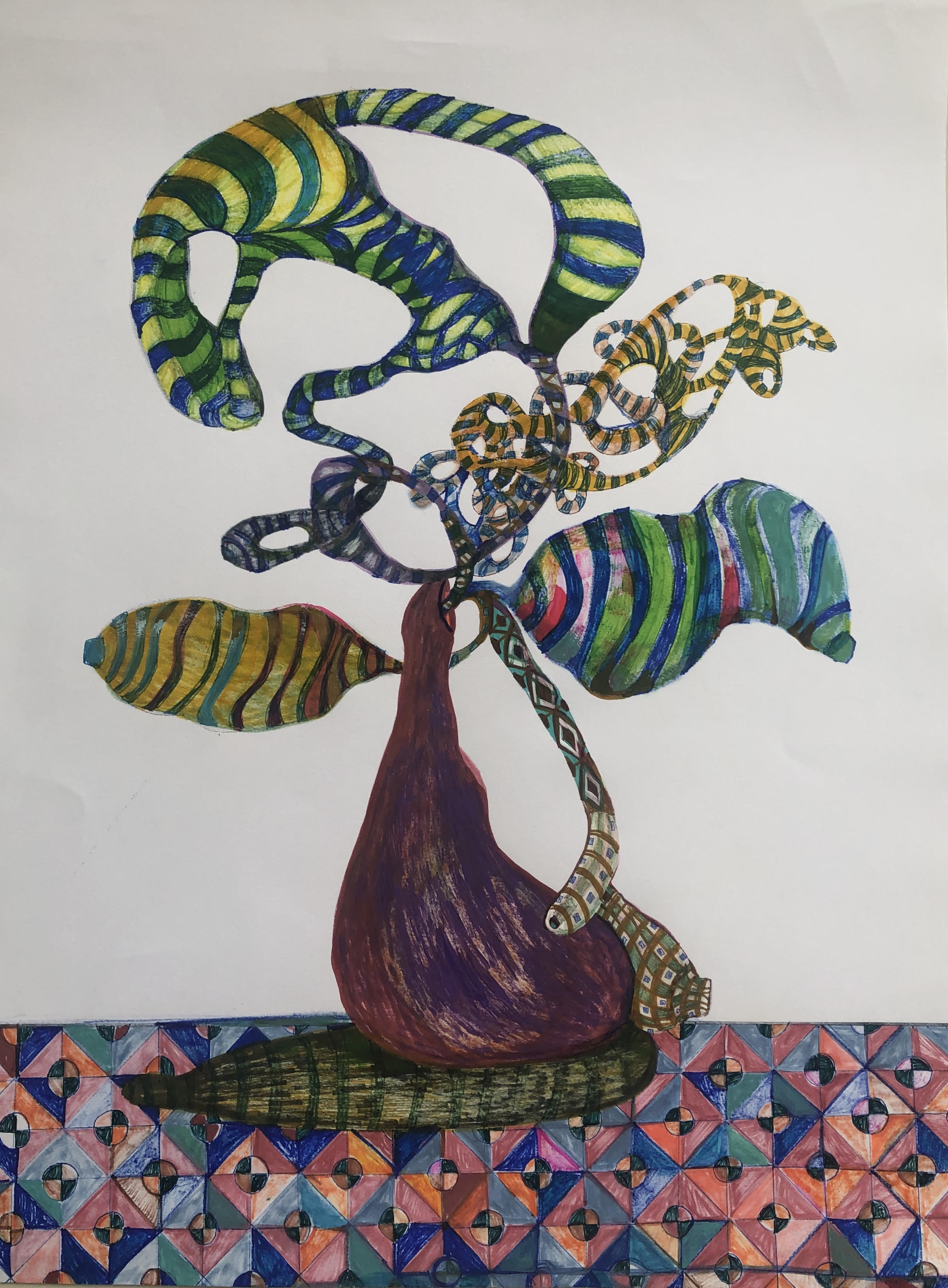 Estudios para Maceta de Tripitas / Gut Pot studies – Citlally Miranda